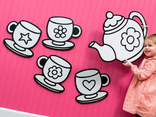 Tea Party Set | Dry Erase Decor & Toy | Sturdy, Snaps On/Off Wall ...
