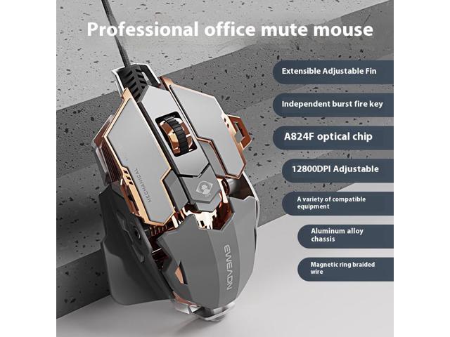 FANTECH G5 gaming wired mouse, Wired silent Mechanical Macro ...