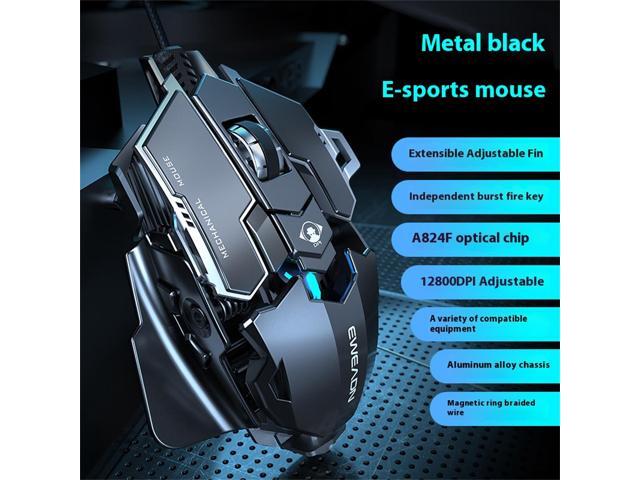 FANTECH G5 gaming wired mouse, Wired Macro Programming Metal Weighted ...