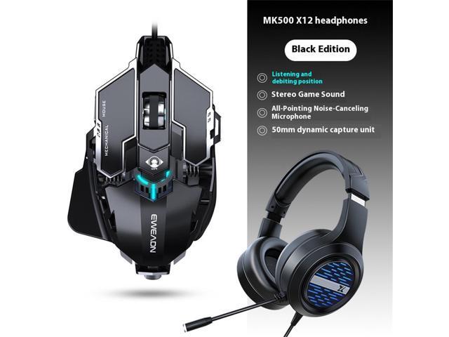 FANTECH MK500 Wired Gaming Mouse and wired Gaming Headset 2-Piece Set ...