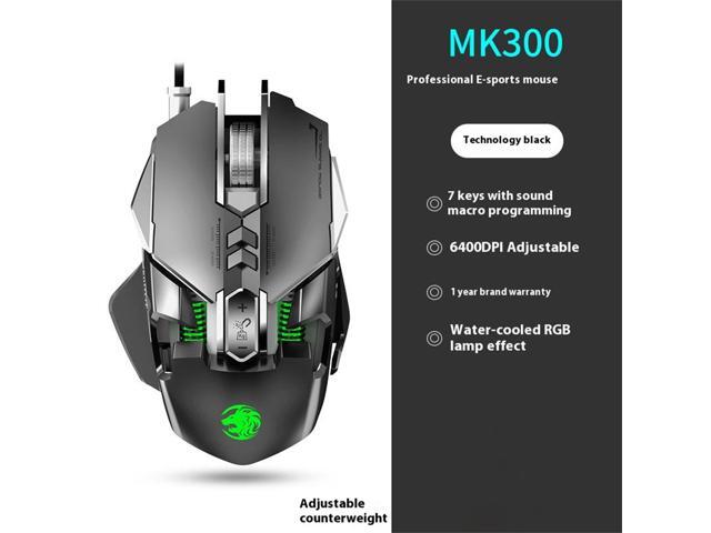 FANTECH MK300 Wired Mouse and Wired Headset 2 Pcs Set, Gaming Mechanical for PC, Sound Macro ...