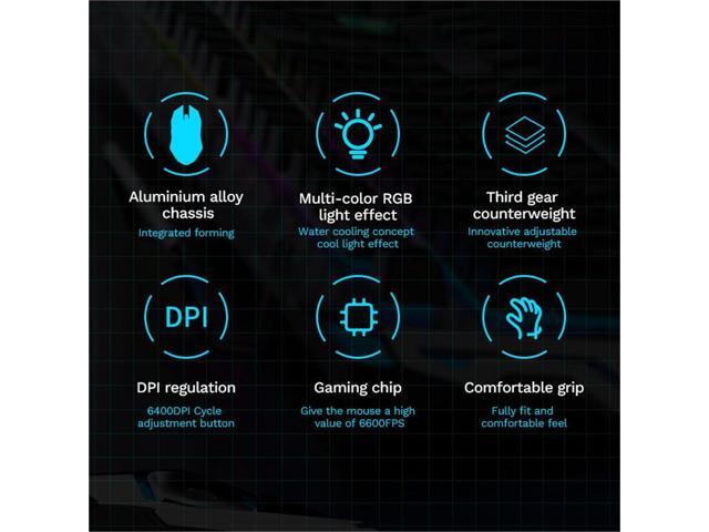 FANTECH MK300 Wired Mouse, Gaming Mechanical Mouse Gaming for PC, 7 ...