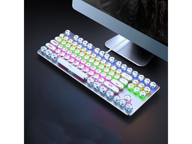 FANTECH TK100 Punk Edition Wired Mechanical Keyboard, Mixed Light, Cyan ...