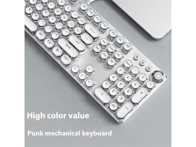 FANTECH TK100 Punk Edition Wired Mechanical Keyboard, Mixed Light, Cyan ...