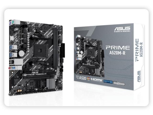 ASUS PRIME A520M-R motherboard, supports CPU 5600/5500 (AMD A520/Socket AM4), micro-ATX - Newegg.ca