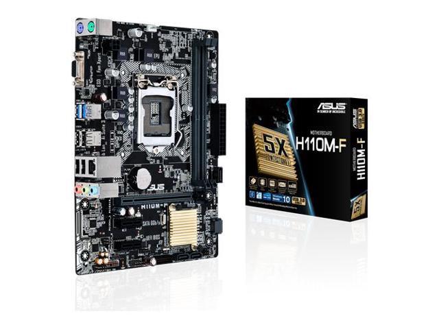 ASUS H110M-F Great-value micro-ATX H110 LGA1151, 5X Protection II for ...