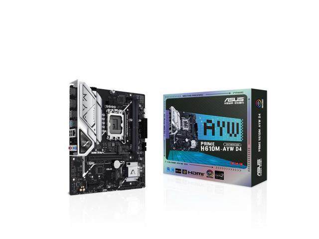 ASUS H610M-AYW D4 Intel H610 (LGA 1700) mATX motherboard with PCIe 4.0 ...