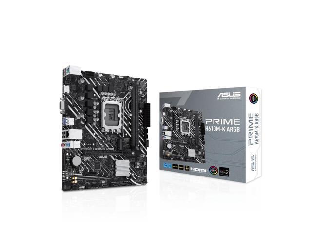 ASUS PRIME H610M-K ARGB Intel H610 (LGA 1700) micro-ATX motherboard ...