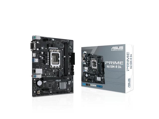 ASUS PRIME H610M-R D4 Intel H610 (LGA 1700) micro-ATX motherboard with ...