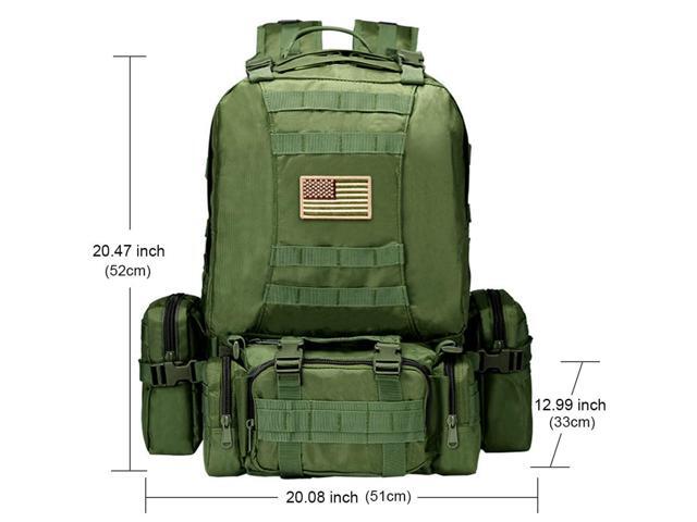 Tactical Backpack Military Army Rucksack 60L Large Assault Pack ...
