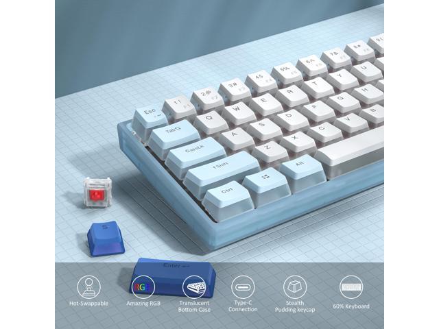 Womier WK61 Hot-Swappable RGB Mechanical Keyboard (4 Colors) Blue ...