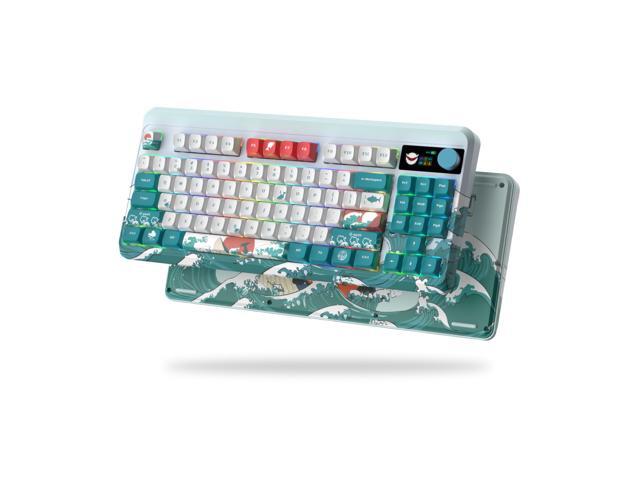 XVX Retro Gaming Keyboard with Color OLED Display&Knob, M87 Pro ...