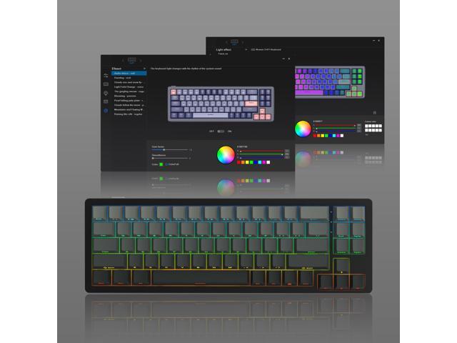 Womier S-K71 68% aluminum three-mode washer blue mechanical keyboard ...