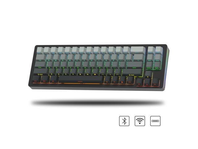 Womier S-K71 68% aluminum three-mode washer blue mechanical keyboard Gray - Newegg.com
