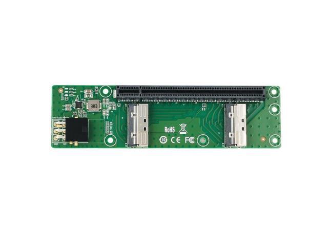 Shinreal 2 Port MCIO 8I to PCIe x16 Slot Adapter ---XIC 0516PE - Newegg.com