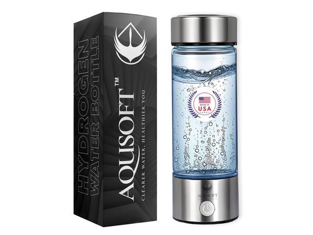 AQUSOFT Portable Alkaline Hydrogen Water Bottle with SPE PEM Technology ...