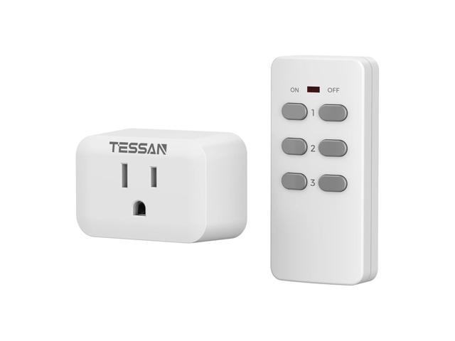Remote Control Outlet, TESSAN Wireless Electrical Outlet, On/Off Light ...