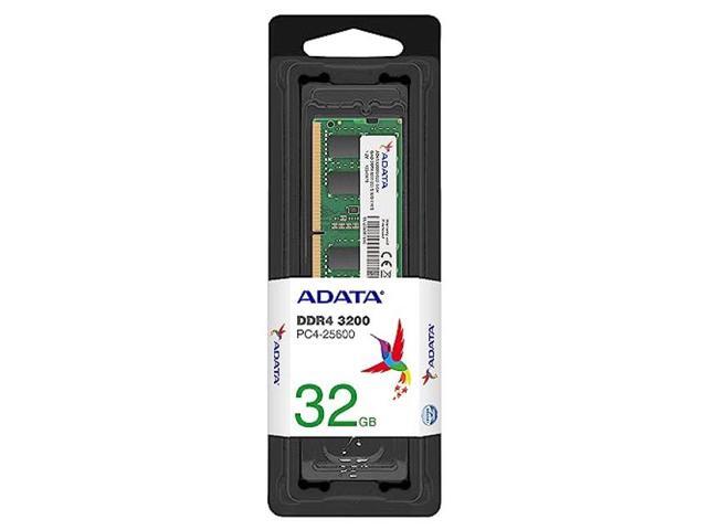 ADATA Premier 32GB Single DDR4 3200MHz CL22 PC4-25600 260-Pin SODIMM Memory RAM Single ...