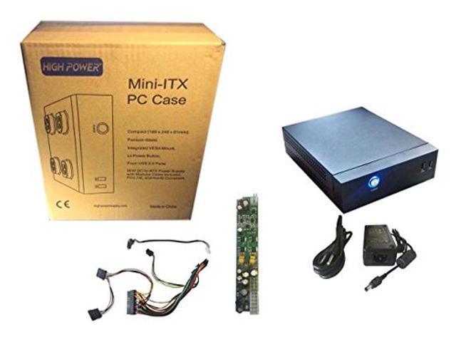 HIGH POWER mITX-0DB Fanless Mini ITX Desktop/Tower/VESA-Mount PC System Case Kit, Black - Newegg.com