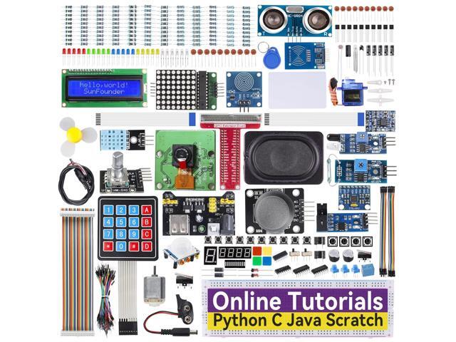 SunFounder Raspberry Pi Ultimate Starter Kit for Raspberry Pi 4B 3B+ 400 with PiCrawler AI Robot ...