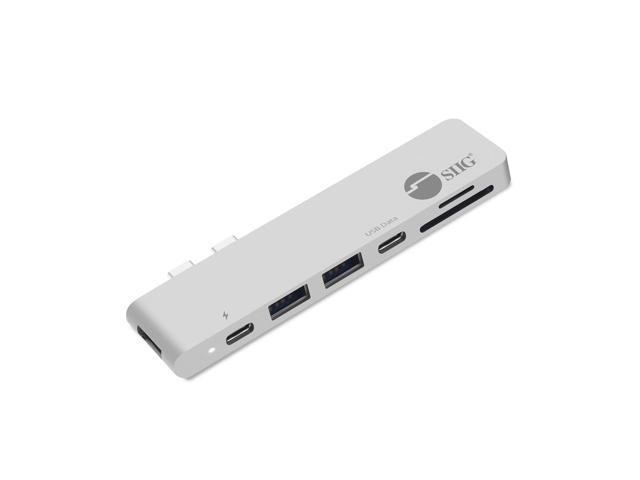 SIIG Thunderbolt 3, Aluminum USB Type C Hub with 4K @30Hz HDMI, SD ...