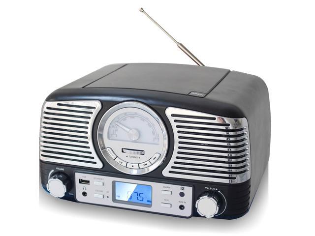 TechPlay QT62BT Black, Retro Design Compact Stereo CD, with AM/FM ...