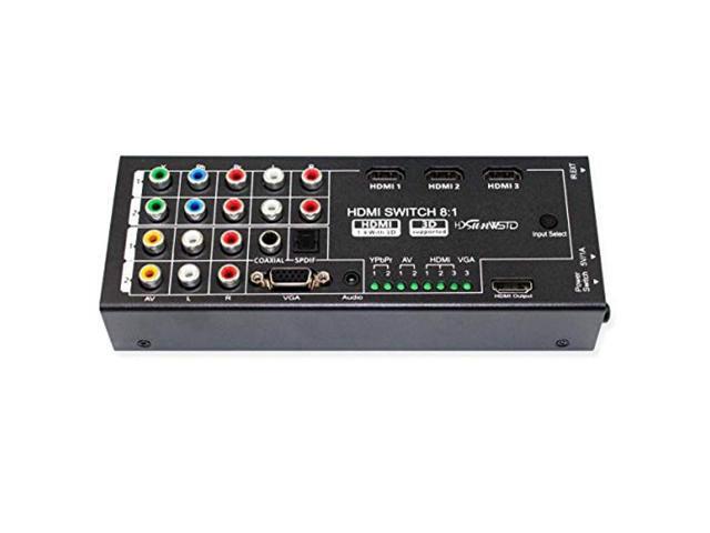 Multi-Functional HDMI Converter with 8 Inputs (VGA + AV + Ypbpr ...