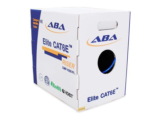 CAT6E Riser (CMR), 1000ft, UTP 24AWG, Solid Bare Copper, 600MHz, UL ...