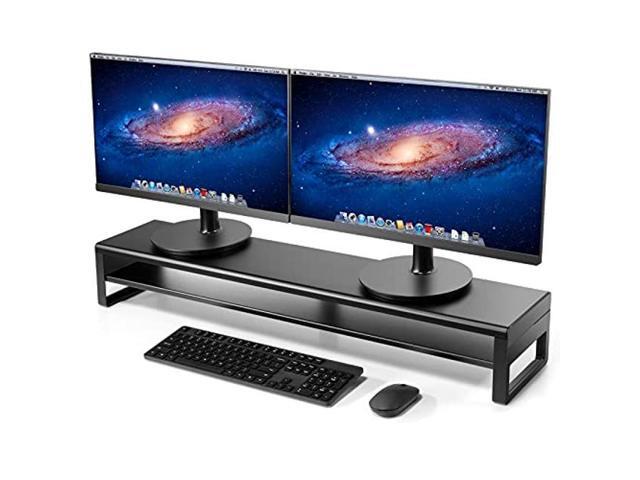 Vaydeer Aluminum 2 Tiers Dual Monitor Stand Riser Support Computer ...