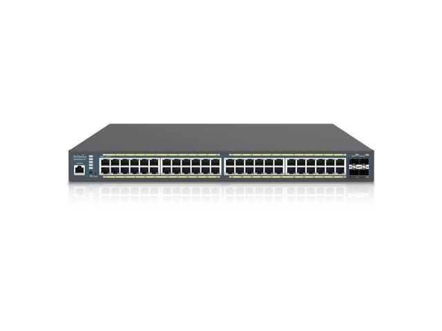 EnGenius Fit L2 Plus Managed 48-Port Gigabit PoE+ Switch | 410W Budget | 4 SFP Uplink Ports ...