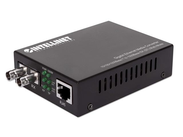 Intellinet Multimode ST Gigabit Ethernet Fiber Media Converter ...