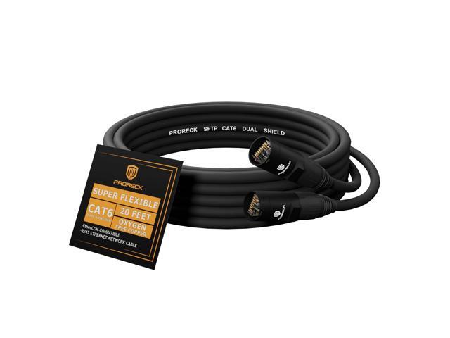 PRORECK SFTP CAT6 Dual Shielded Ethernet Cable with EtherCON RJ45 ...