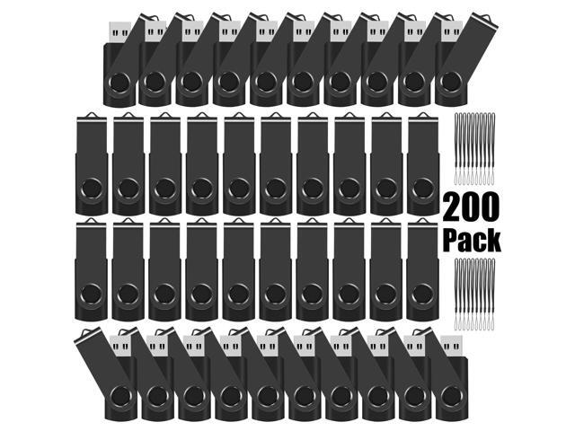 EASTBULL USB Flash Drive Bulk 1GB 200 Pack with Lanyards USB 2.0 Thumb Drive Bulk Memory Stick ...
