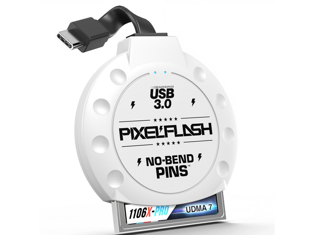 PixelFlash CF Card Reader USB C (White) - Compact Flash Memory Card ...