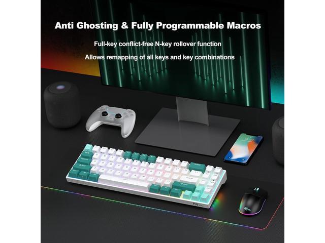 RK ROYAL KLUDGE RK71 Mechanical Gaming Keyboard - 70% Layout Compact ...
