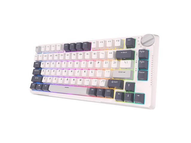 RK ROYAL KLUDGE H81 Hot Swappable Mechanical Keyboard, Triple Mode 2 ...