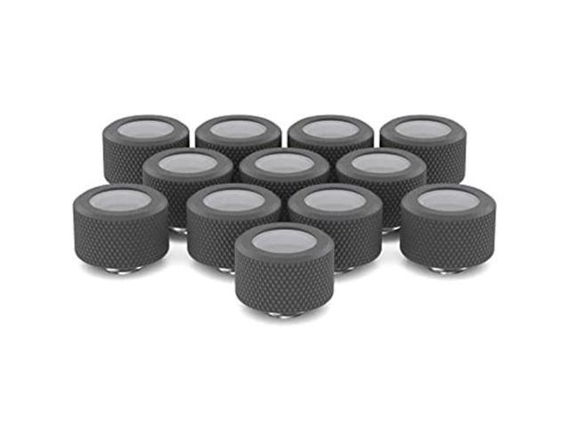PrimoChill 16mm OD Rigid SX Fitting - 12 Pack - TX Matte Gun Metal ...