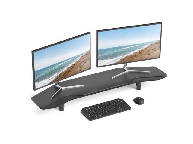 AFOOYO 39.4 Inch Dual Monitor Stand Riser Black,Plane Wing-Shaped ...