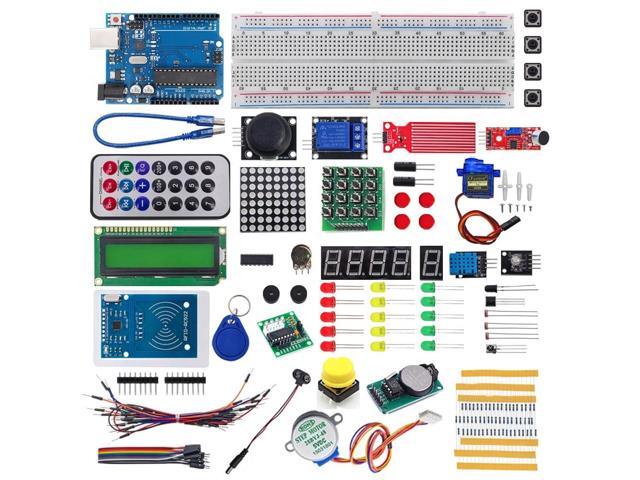 SDATEKIT Arduino UNO R3 Starter Kit, 36pcs Comprehensive Beginner Learning Set with Board ...