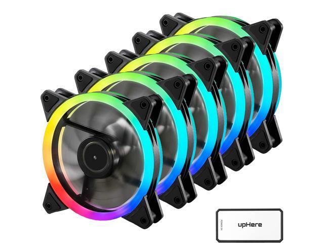 upHere 120mm RGB Series Case Fan,Quiet Edition High Airflow LED Case ...