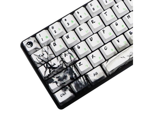 MOLGRIA Keycaps 71 Set Ink Panda for 71 64 61 Keys Keyboard, Custom PBT ...