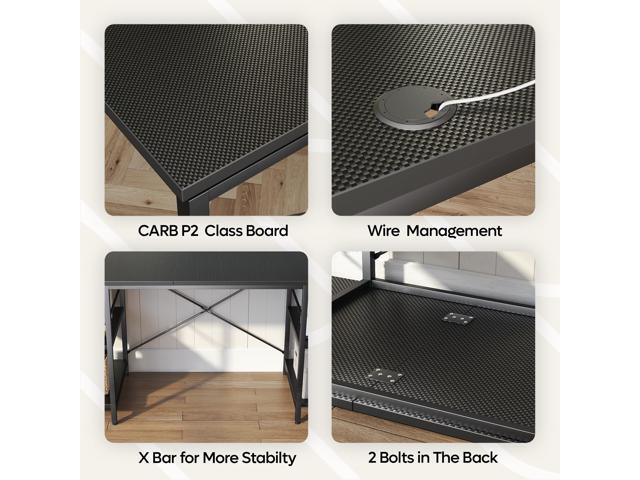 Bestier L Shaped Gaming Desk with Shelves 95.2 Inch Reversible Corner ...