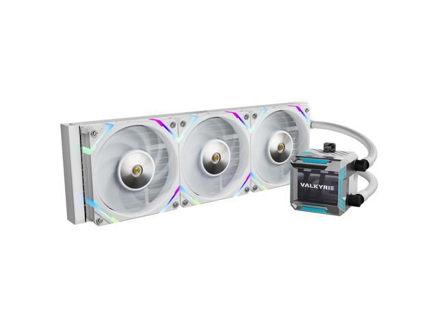 Valkyrie Syn 360 White - AIO CPU Liquid Cooler - LCD Screen Inside PC ...