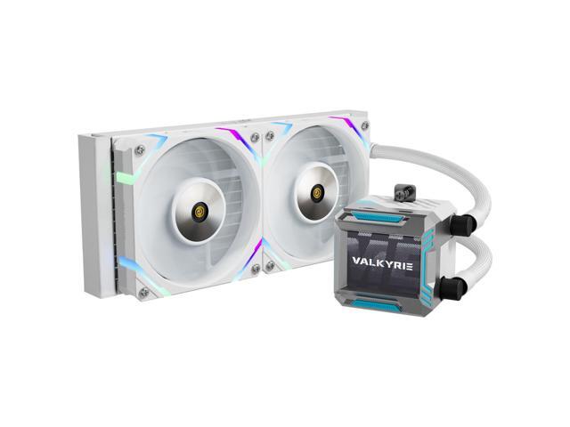 Valkyrie Syn 240 White - AIO CPU Liquid Cooler - LCD Screen Inside PC ...