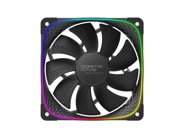 Geometric Future Squama 2503R Reverse blade RGB PWM fan -Black-120mm-1 ...