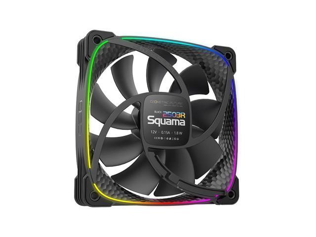 Geometric Future Squama 2503R Reverse blade RGB PWM fan -Black-120mm-1 ...