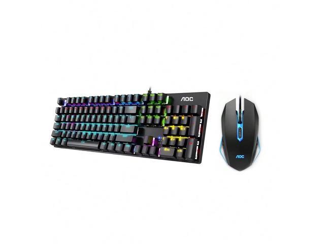 AOC Keyboard Gaming RGB Mechanical Keyboard GK410 104 Keys Panel ...