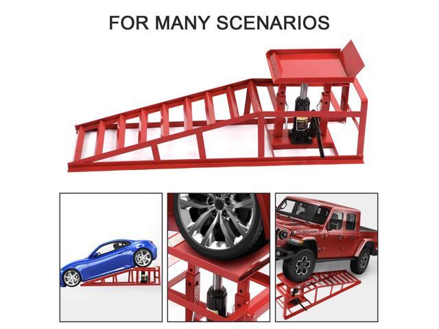 Car Ramps 2 Pack Hydraulic High Lift Service Vehicle Ramps 5T 11023 lbs ...