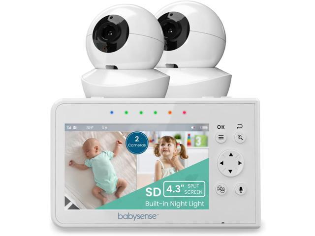 Baby Monitor with 2 Cameras and Audio 4.3", Non WiFi Baby Monitor, Dual ...