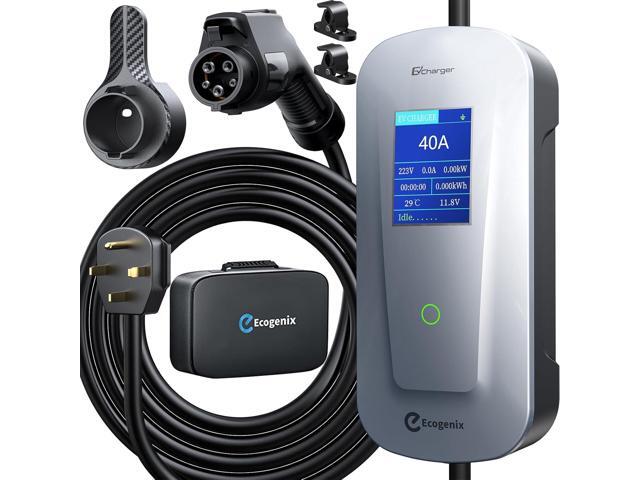 Level 2 EV Charger [40Amp, 240V, NEMA 14-50P] Portable Electric Vehicle ...
